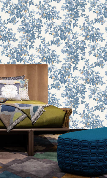 Imaginarium 3 Orange Tree Blue White 14242 – Prime Walls US